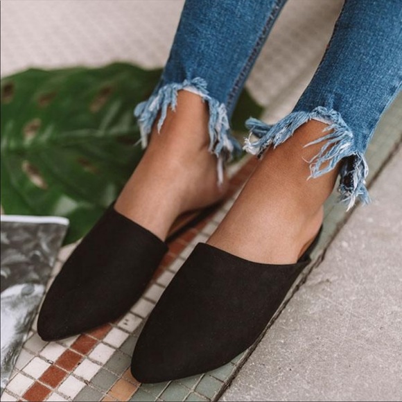 Shoeroom21 boutique | Shoes | Newladies Slip On Flat Mules Mauve | Poshmark